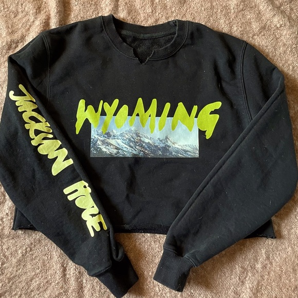 Tops | Kanye West Jackson Hole Cropped Sweatshirt | Poshmark